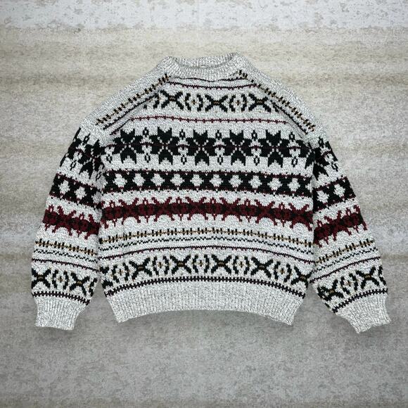 Fieldmaster | Sweaters | Vintage Grandpa Sweater Light Tan Cotton Crazy ...